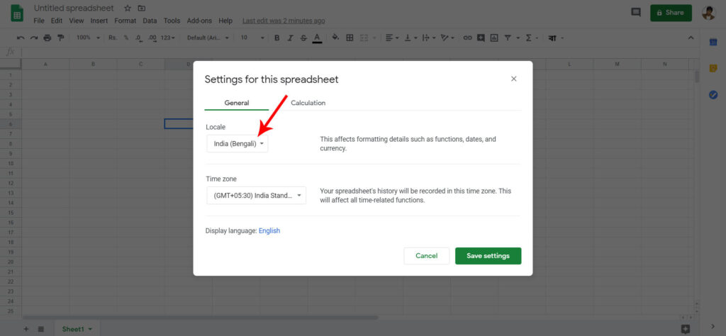 How To Change Language On Google Docs Sheets And Slides 