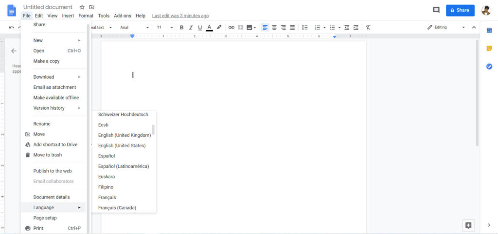 How To Change Language On Google Docs Sheets And Slides 